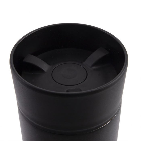 Double Wall Insulated Travel Mug 360ml - Black - Fresh Decor
